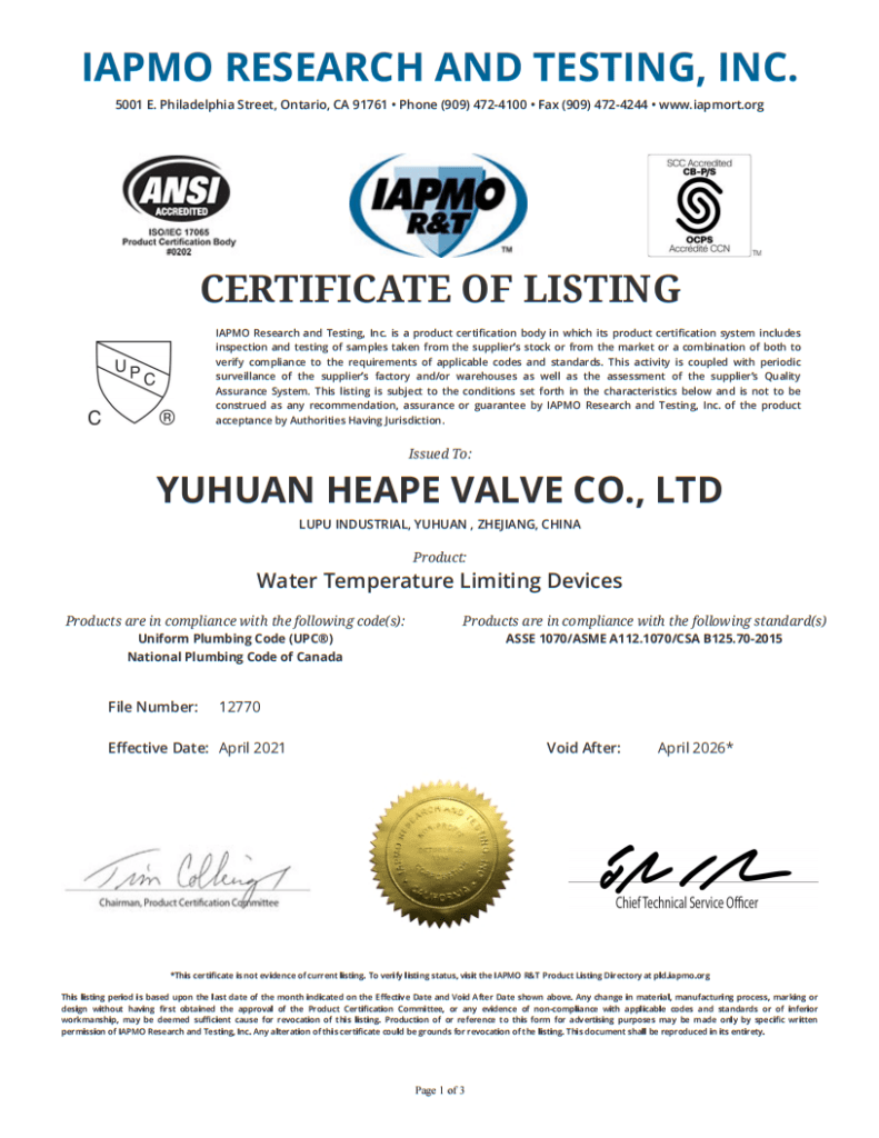 HEAPE: Brass Pressure Regulator Valve Manufacture